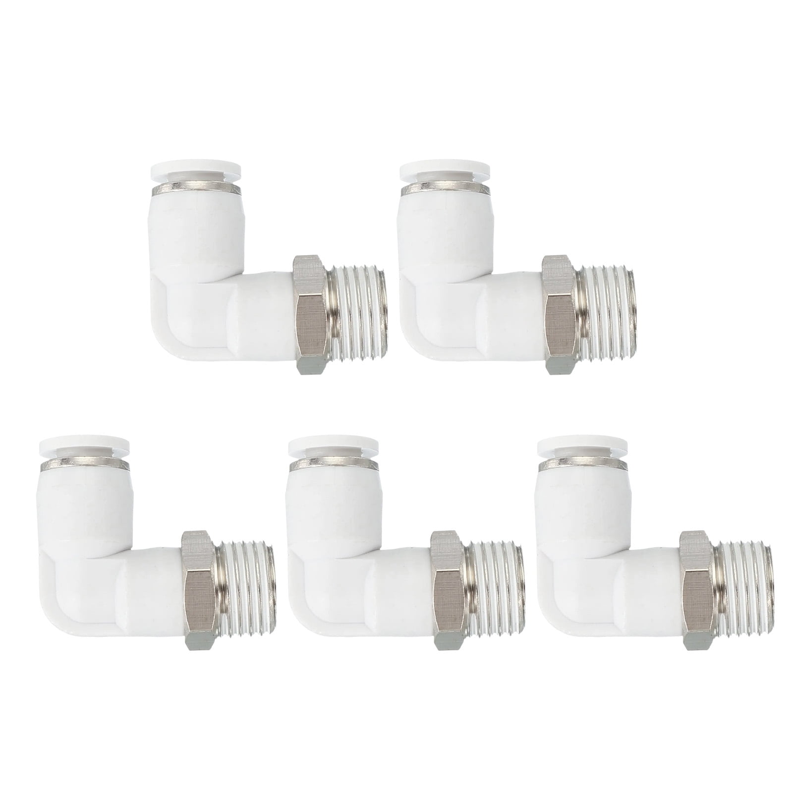 1/4"PT Push to Fitting, 5 Pack 6mm Pneumatic Air Quick Connector Male ...