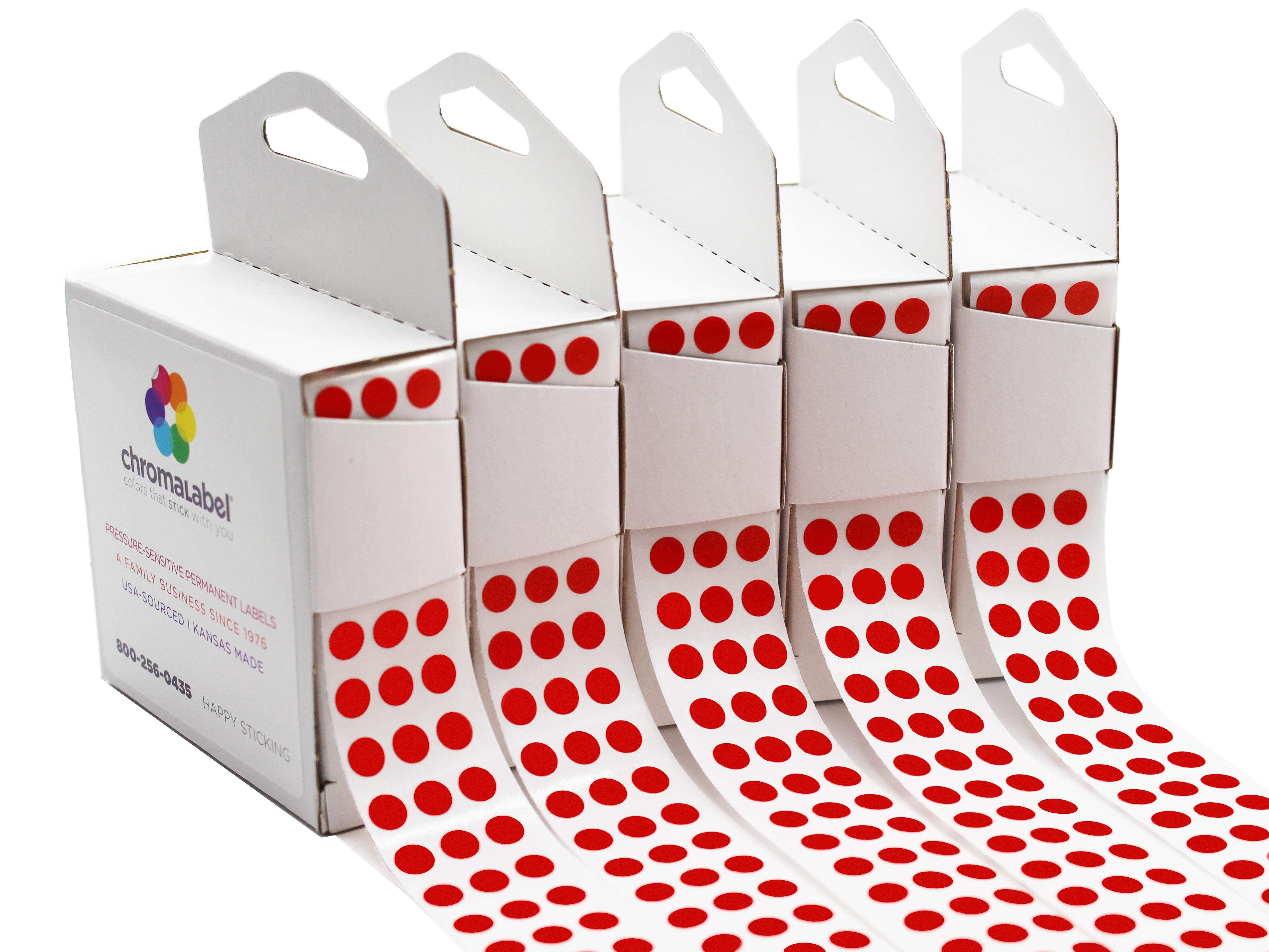 1/4" Permanent Round Color-Code Red Dot Kit (Boxes) - Walmart.com