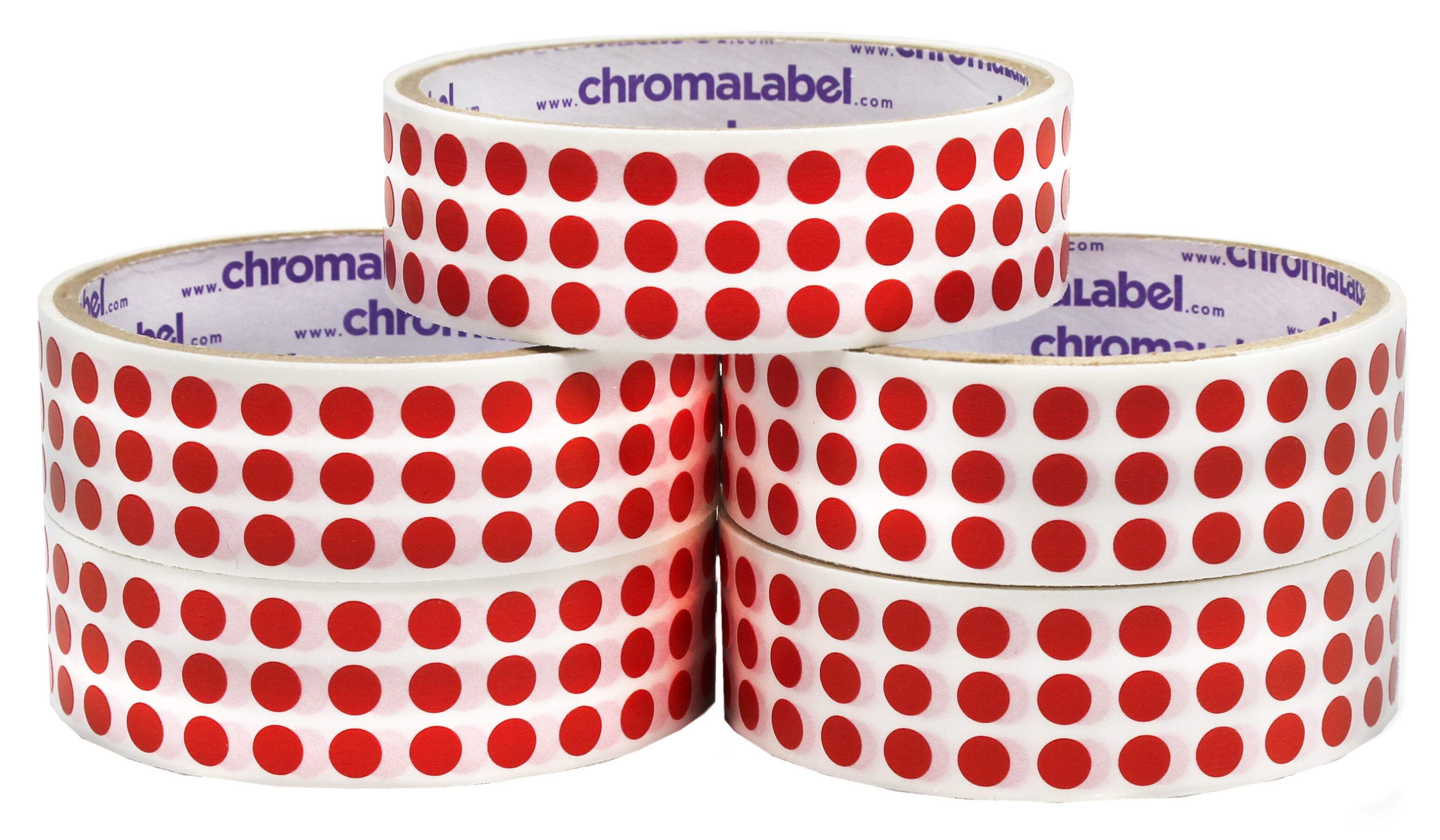 1/4" Permanent Round Color-Code Red Dot Kit (Rolls) - Walmart.com