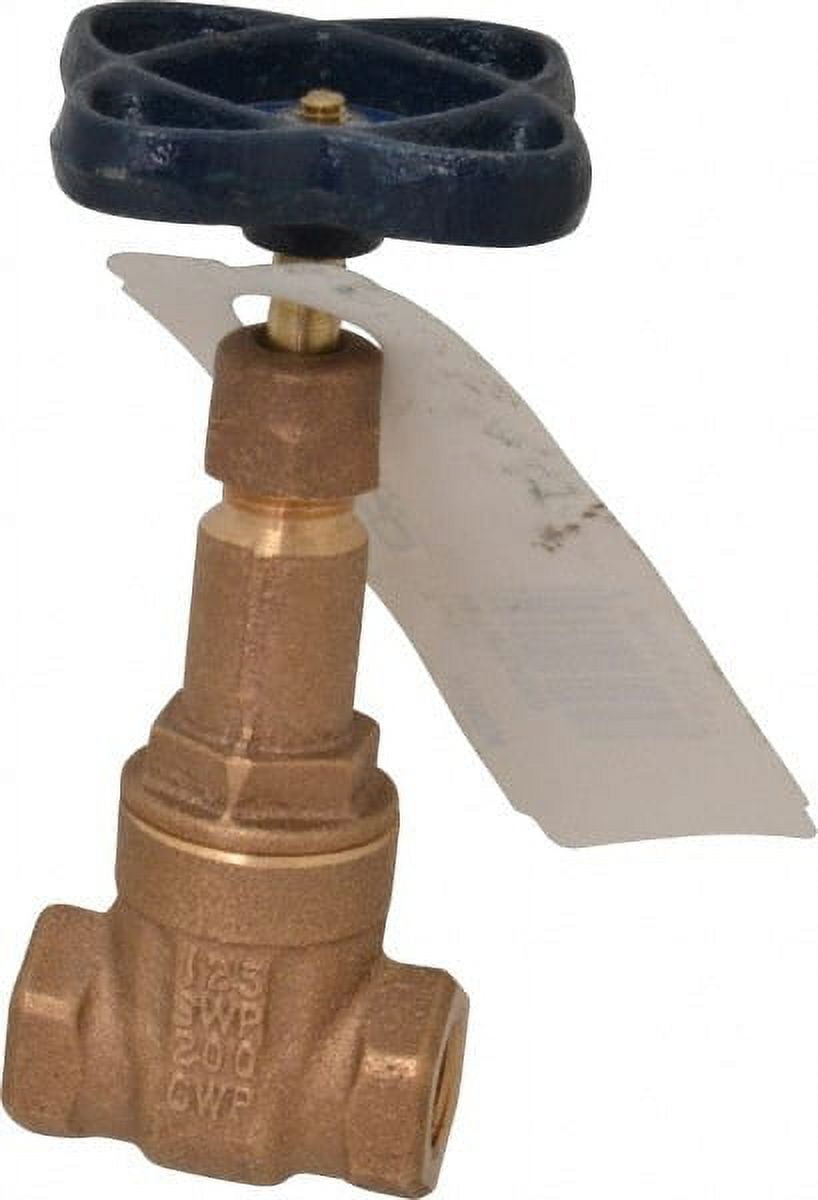NIBCO NL05004 1/4" Class 125 Threaded Bronze Solid Wedge Rising Stem ...