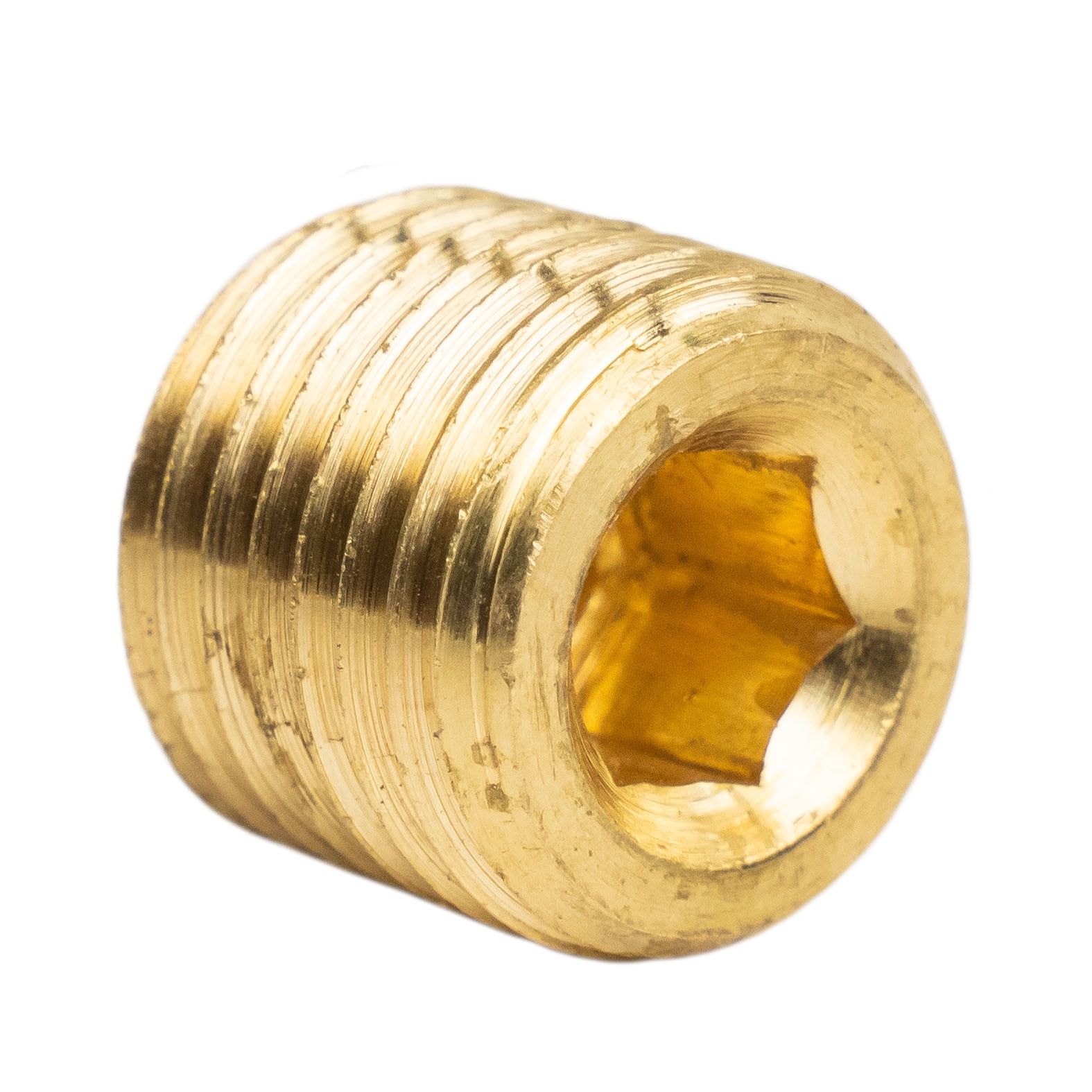 1/4" Pipe Plug Countersunk Hex Head Style Male NPT Brass Pipe End ...