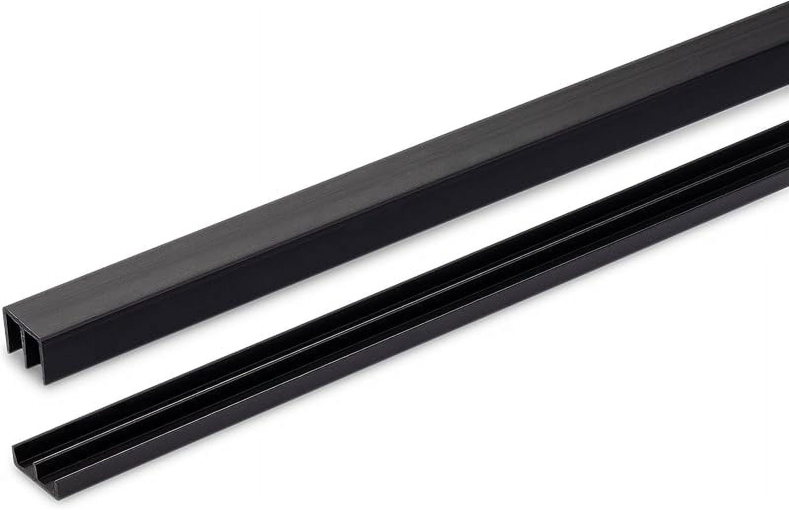 1/4" Plastic Sliding Door Track (Black, 4 FT Long) - Walmart.com