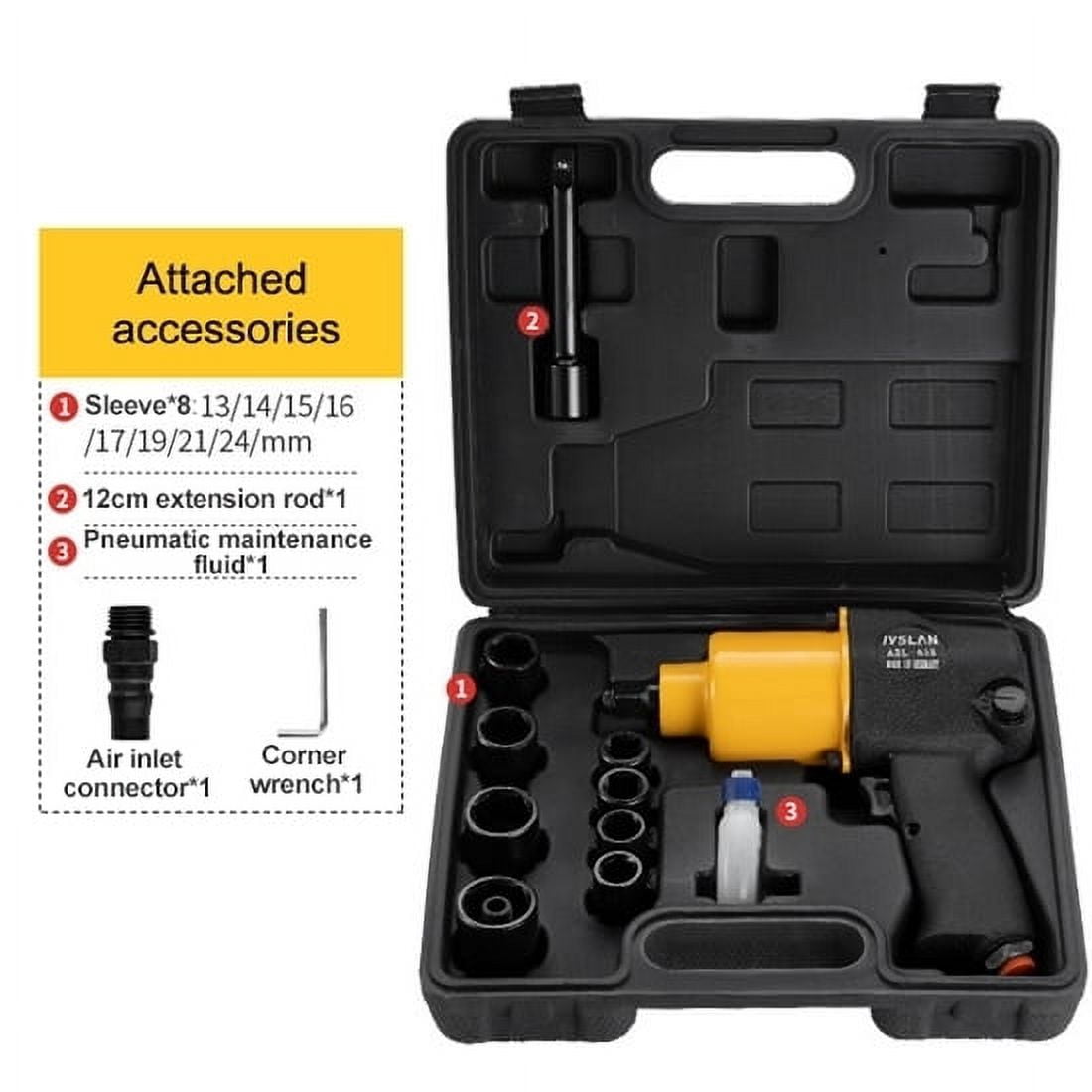 1/4" Pneumatic Air Screwdriver Reversible Type Industrial 650 Nm ...