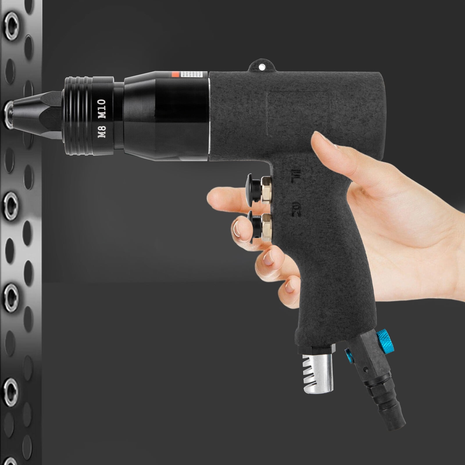 1/4" Pneumatic Rivet Nut Gun Rivnut Setting Gun M5, M6, M8, M10 Gun ...
