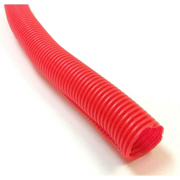 1/4" Polyethylene Split Wire Loom Tubing - Length: 25 Feet - Color: Red ...