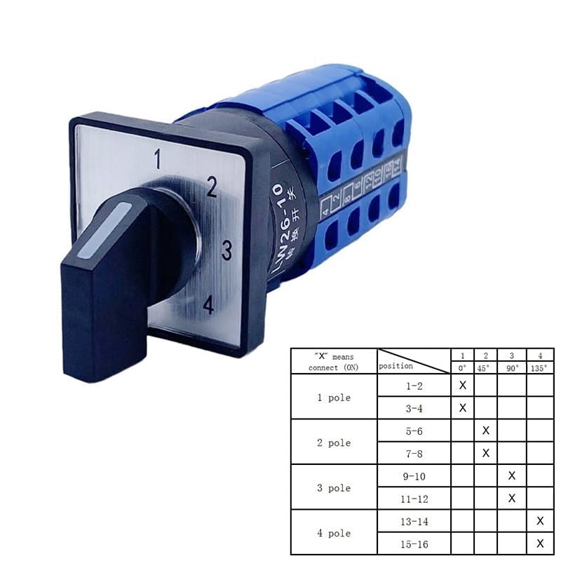 1-4 Positions Universal Change-Over Selector 4-Section LW26-10/4 Multi ...