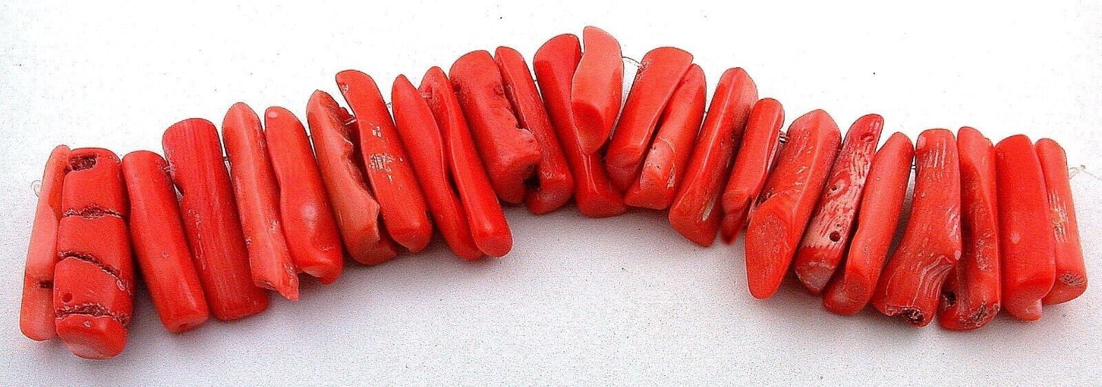 1/4 Pound Dyed Peach Coral Tooth Teeth Nugget Branch Bead 7 Inch Strand ...