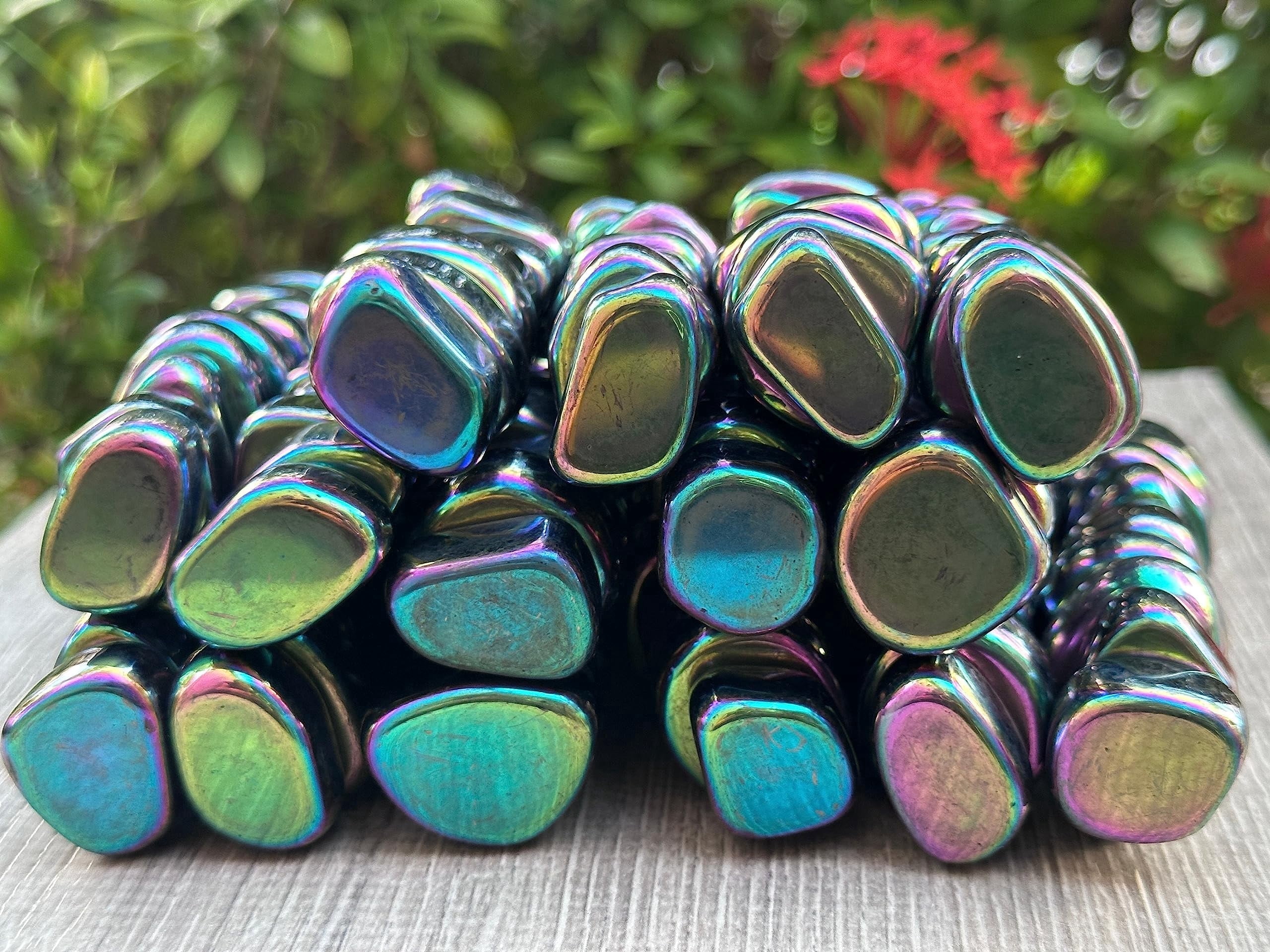 1/4 Pound Rainbow Fridge Magnets - Polished Magnetic Hematite, Strong ...