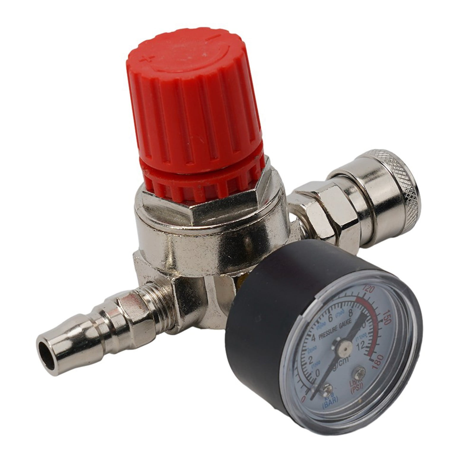 1/4\\\" Pressure Regulator Air Compressor Adjustable Gauge 175PSI Valve ...