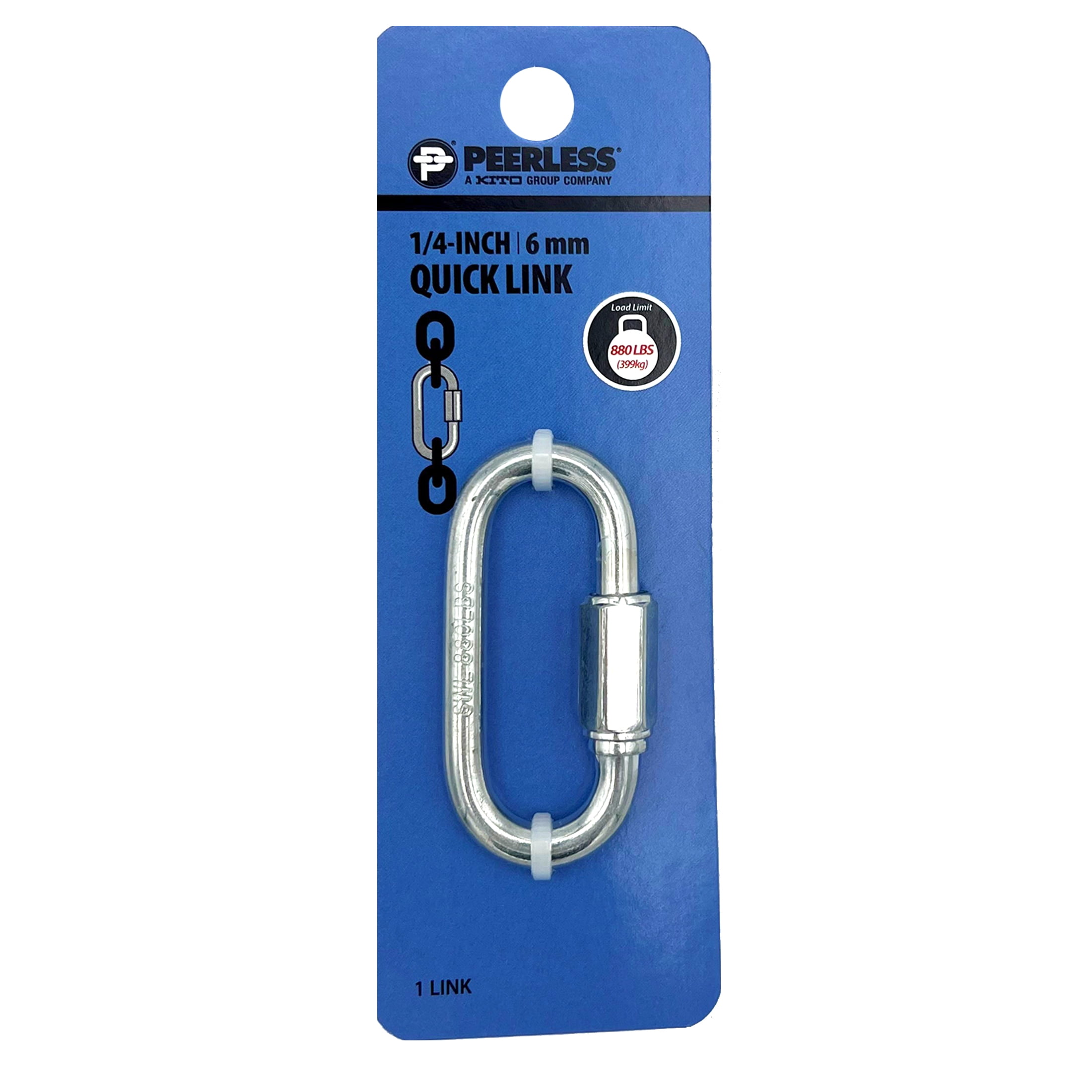 1/4" Quick Link, Zinc Plated, Peerless Chain Company, #4721238 ...