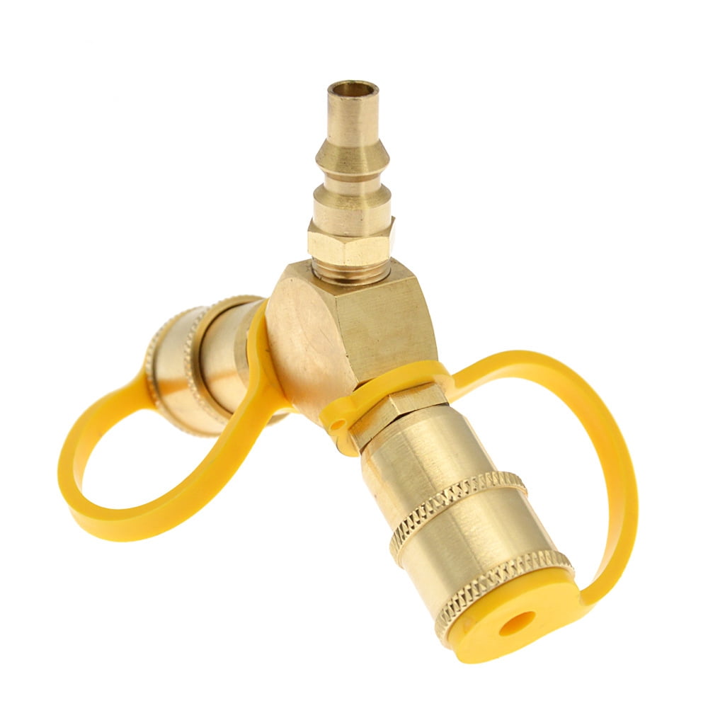 1/4'' RV Propane Quick Connect Y Splitter Adapter for RV Trailer and ...