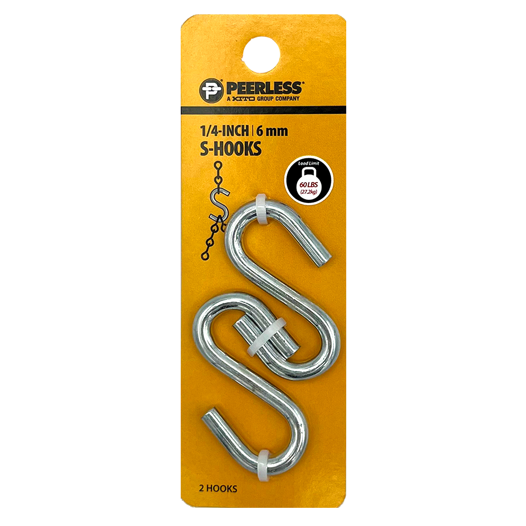 Brandclub 1 4 S Hooks 2 Pack Zinc Peerless Chain Company 4717238 Brandclub 1 4 S Hooks 2 Pack Zinc Peerless Chain Company 4717238