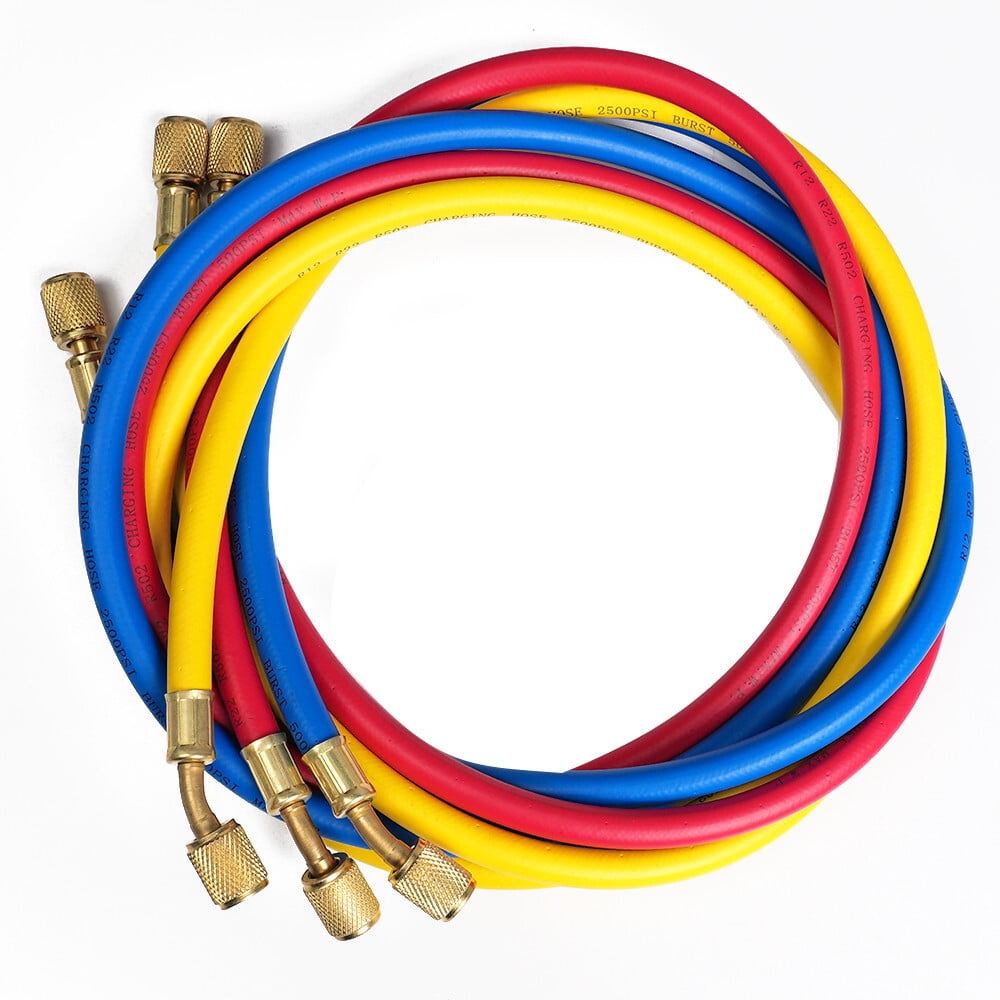 1/4" SAE 60" AC Charging Hoses Tube Refrigeration R134a Air ...