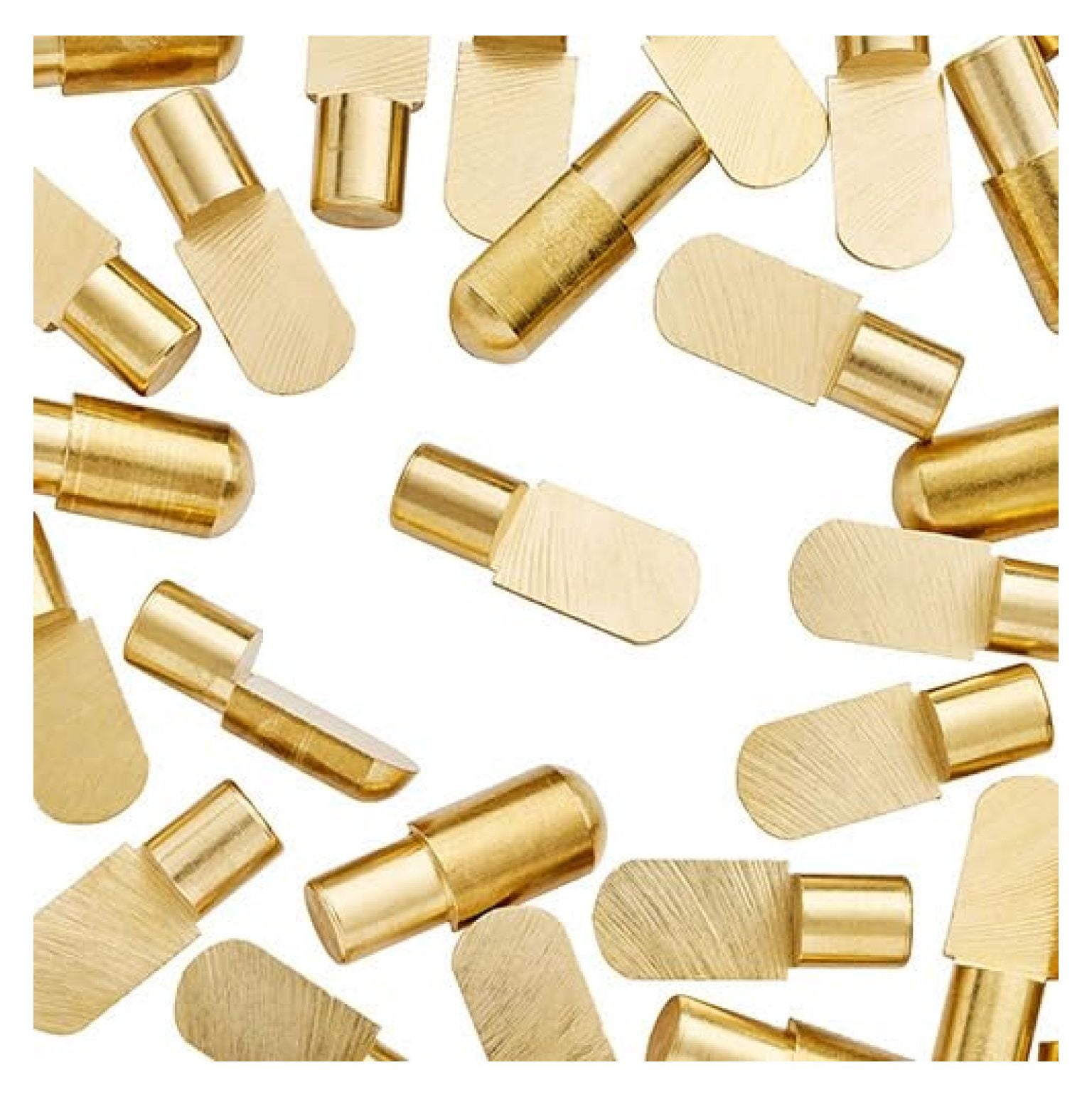 1/4" SOLID BRASS Shelf Pins, Shelf Supports, Architectural Finish (Qty ...