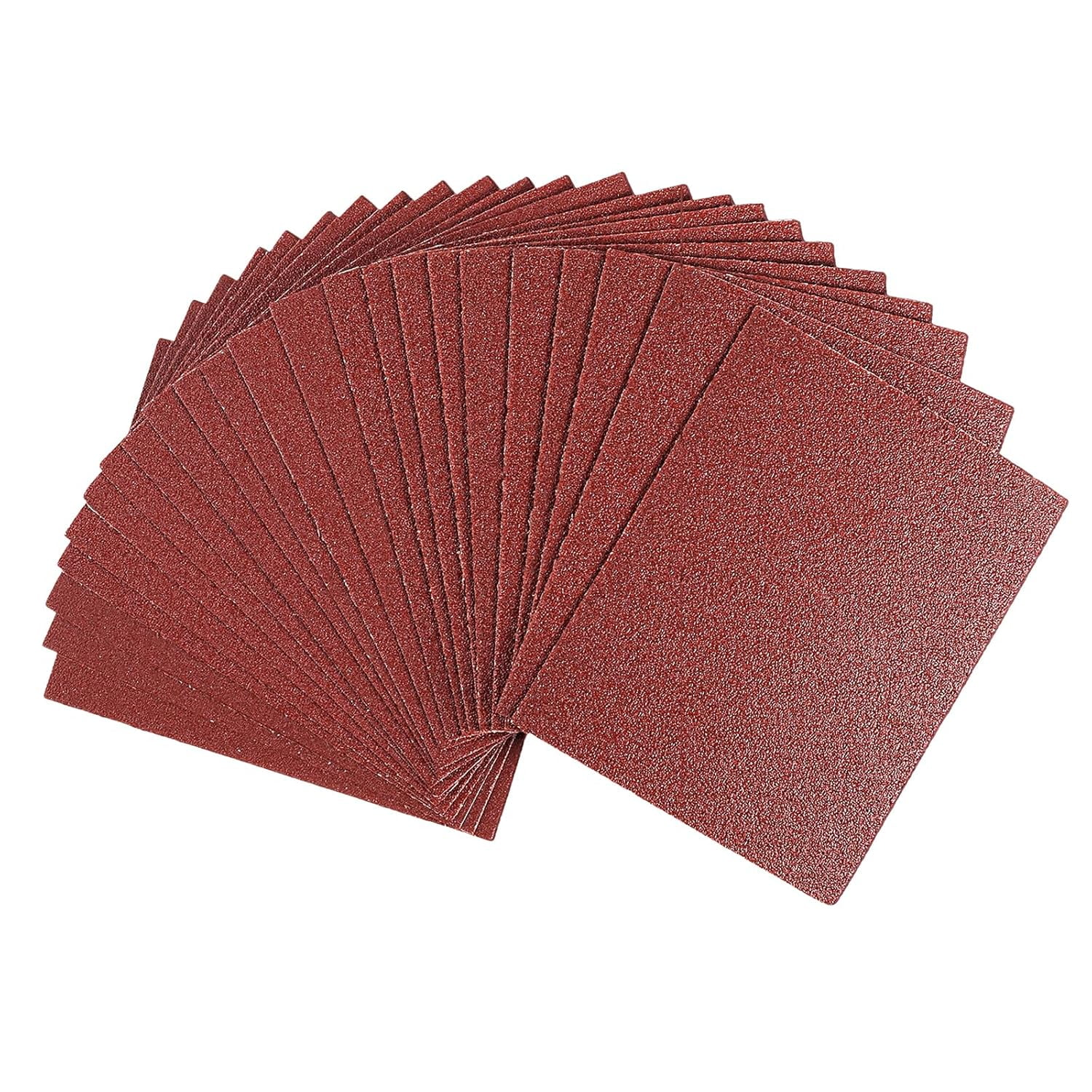 1/4 Sandpaper Sheet,4-1/2"*5-1/2" Assorted 60-80-120,50PACK - Walmart.com