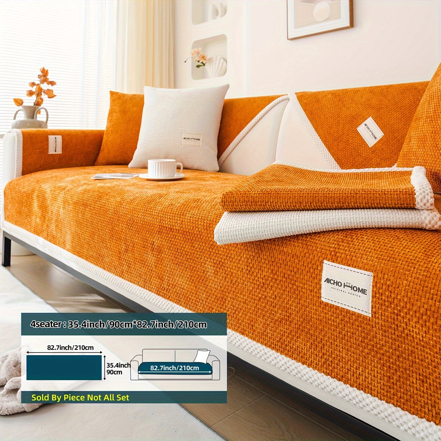 1-4 Seat Machine-Washable Pet-Friendly Sofa Covers: Available in ...