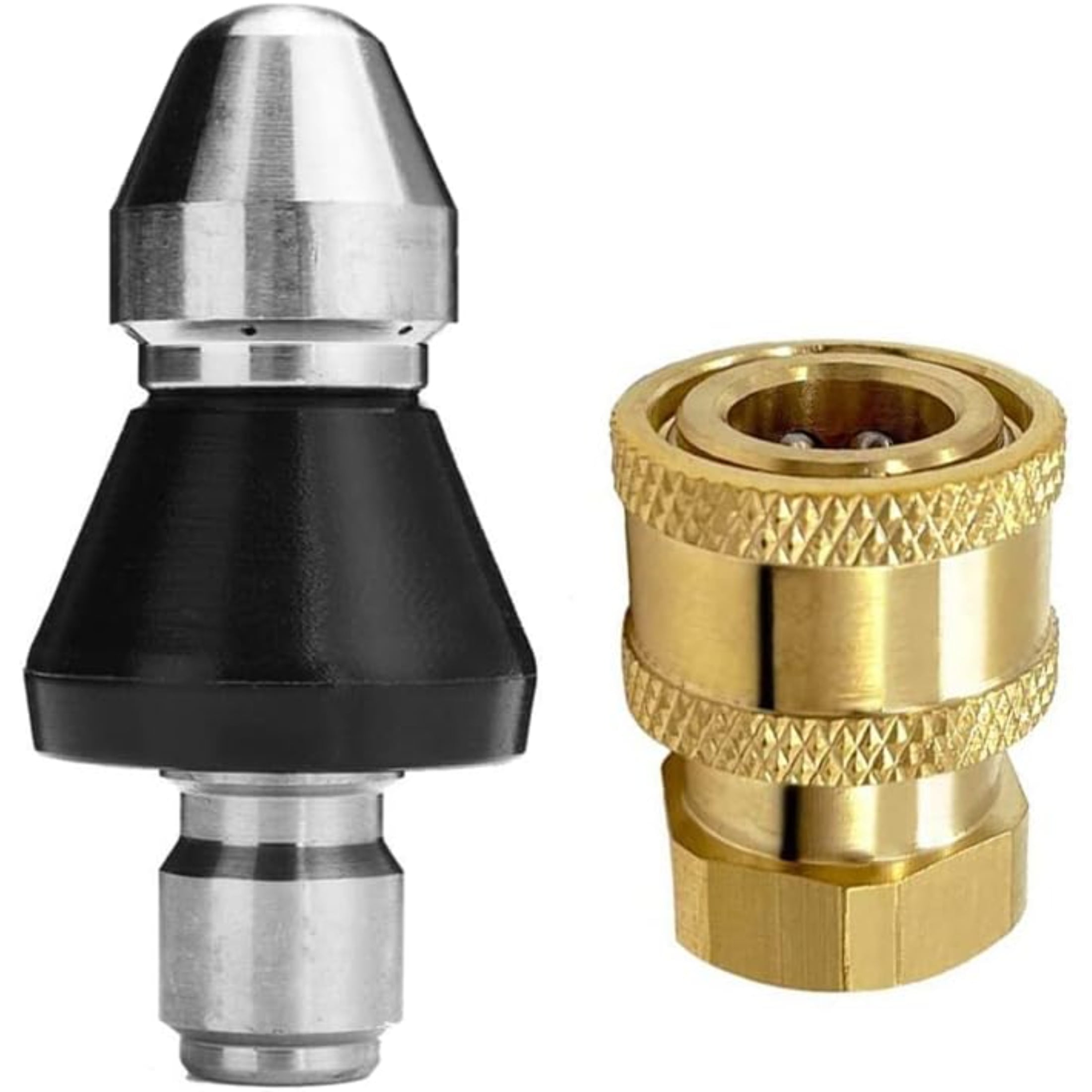 1/4" Sewer Jetter Nozzle with Connector Adapter,Pressure Drain Jetter ...