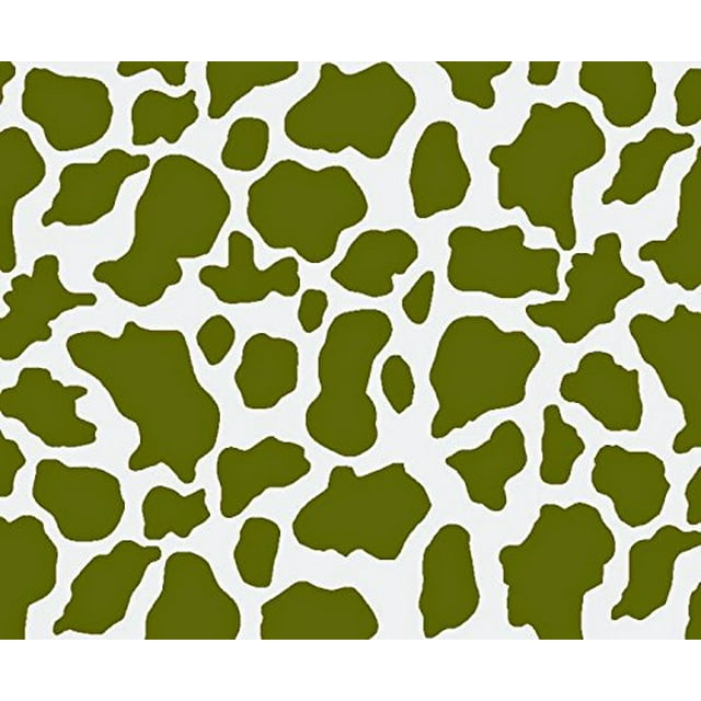 1/4 Sheet Cake - Olive Cow Print - Edible Cake or Cupcake Topper ...