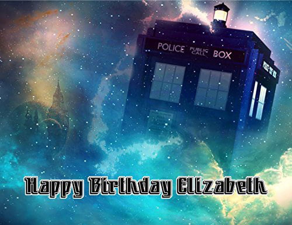 1/4 Sheet Doctor Who Tardis Edible Frosting Cake Topper- 78936 ...