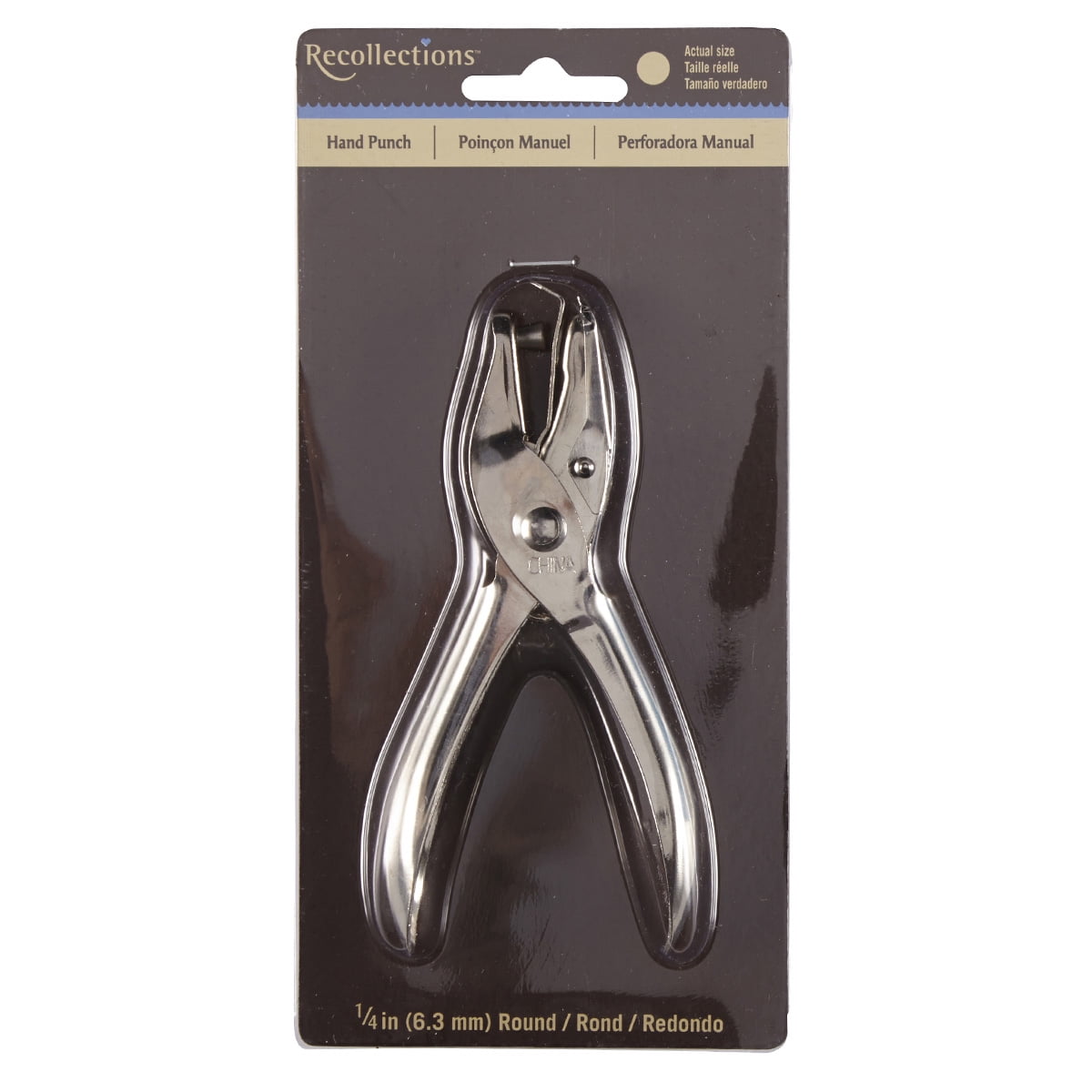 1/4" Silver Round Hand Punch by Recollections - Precision Hole Punch ...