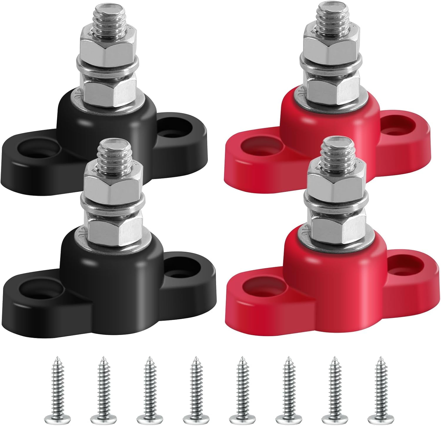 1/4" Single Stud Battery Junction Posts Adapter Heavy-Duty Stainless ...