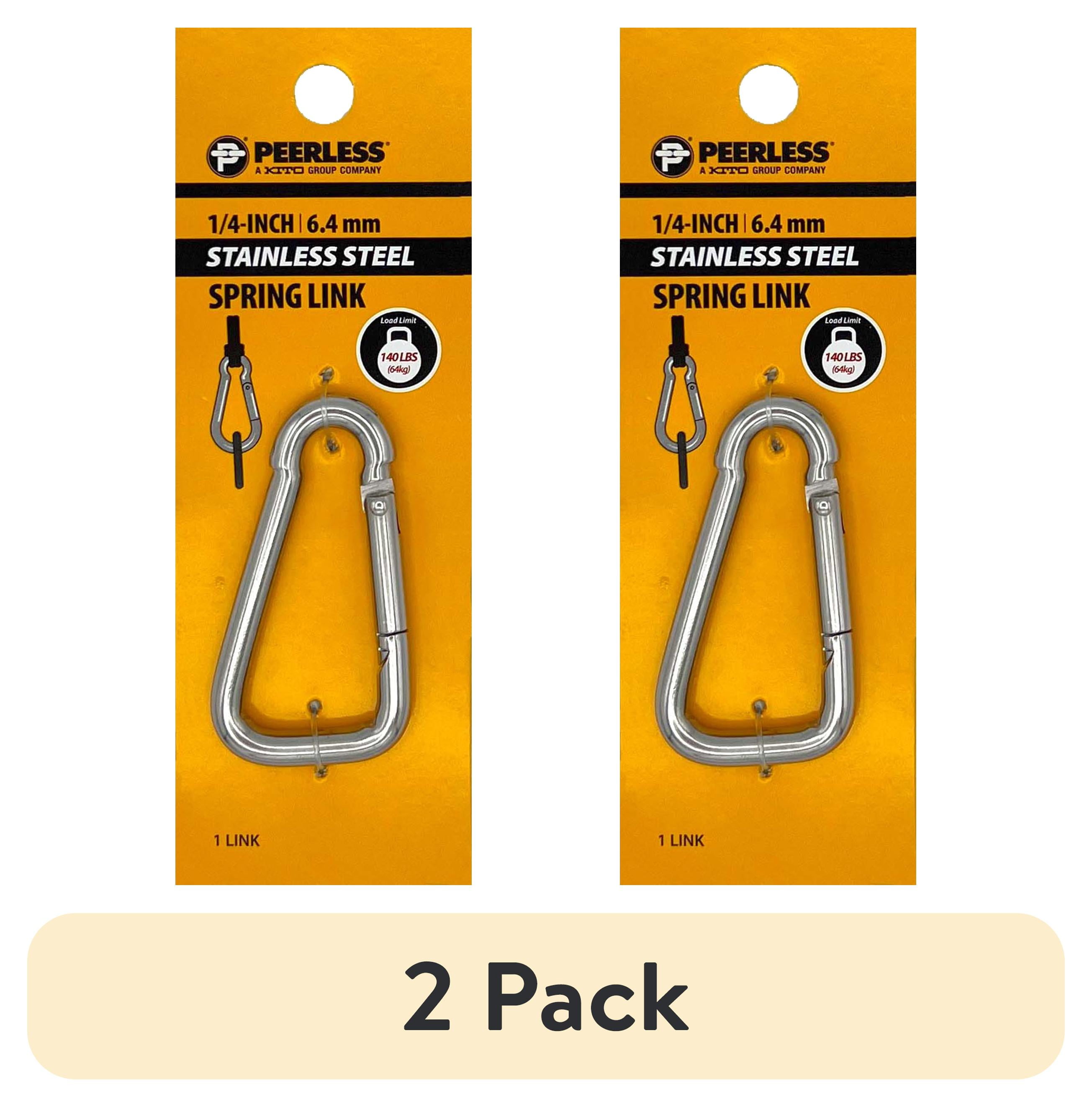 (2 pack) 1/4" Stainless Steel Spring Link, Peerless Chain Company ...