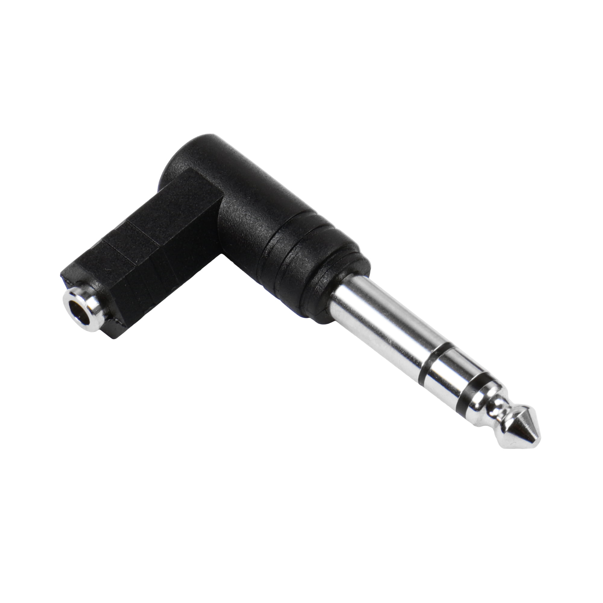 1/4" Stereo Male to 3.5mm Stereo Female Right Angle Headphone Adapter ...