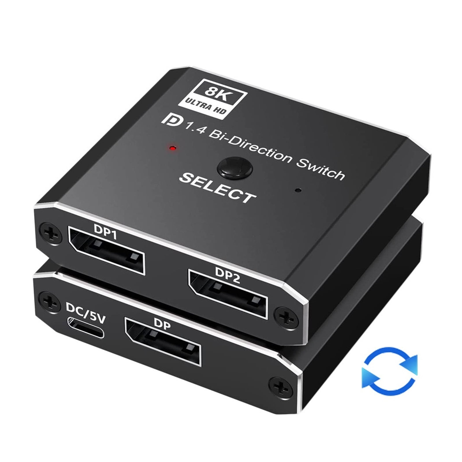 1 4 Switch 8k Displayport Bi Direction Splitter Switcher Displayport Kvm 2x1 1x2 Display Port 8k