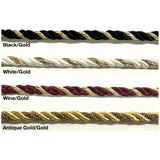 1/4" TWIST CORD ROPE TRIMMING WITH METALLIC - 9 YARDS - MANY COLORS ...