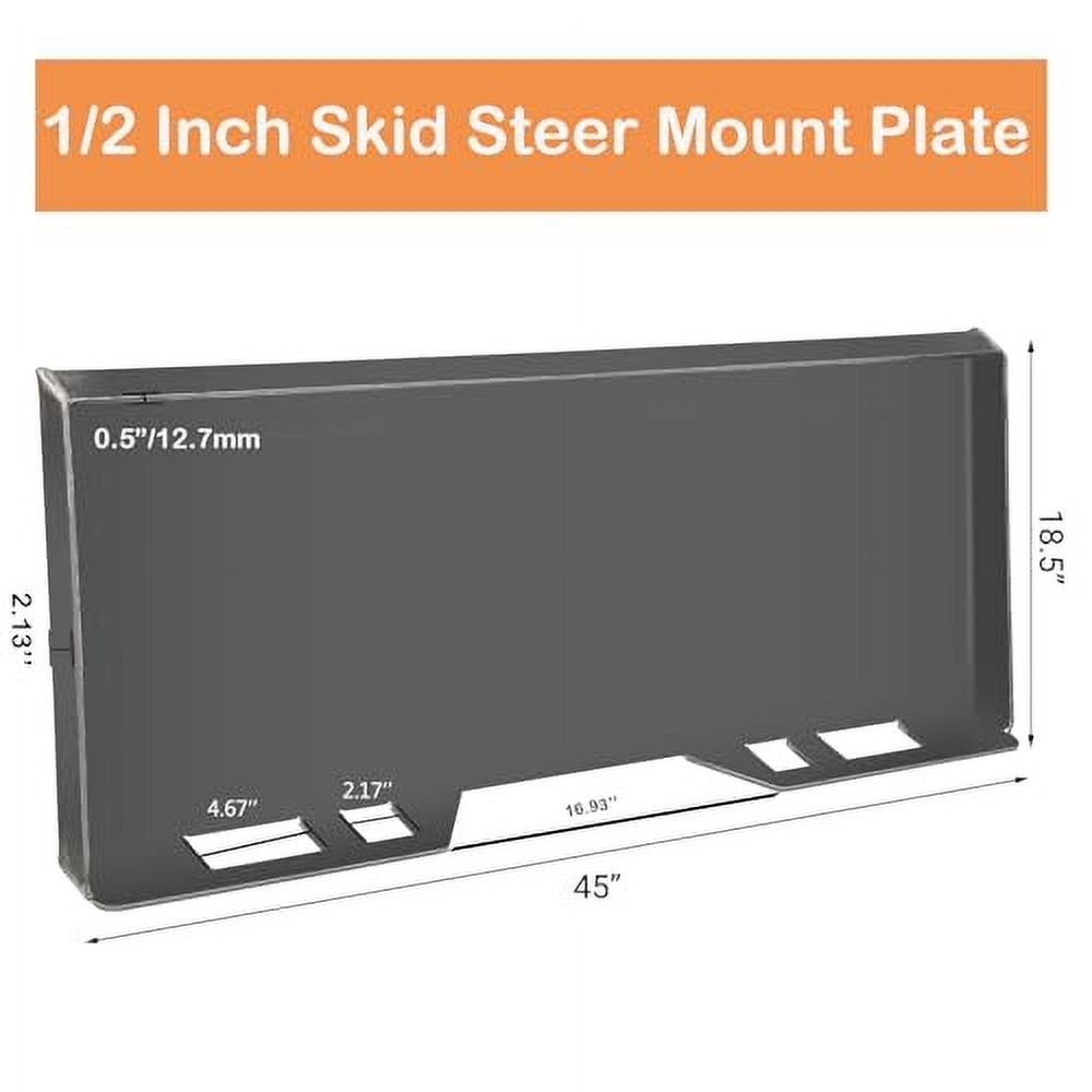 1/4'' Thick Quick Mount Plate,Skid Steer Trailer Hitch Receiver with ...