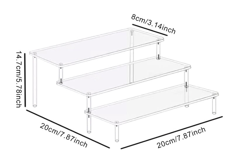 1-4 Tier Acrylic Display Stand Durable Display Rack For Cupcake Perfume ...