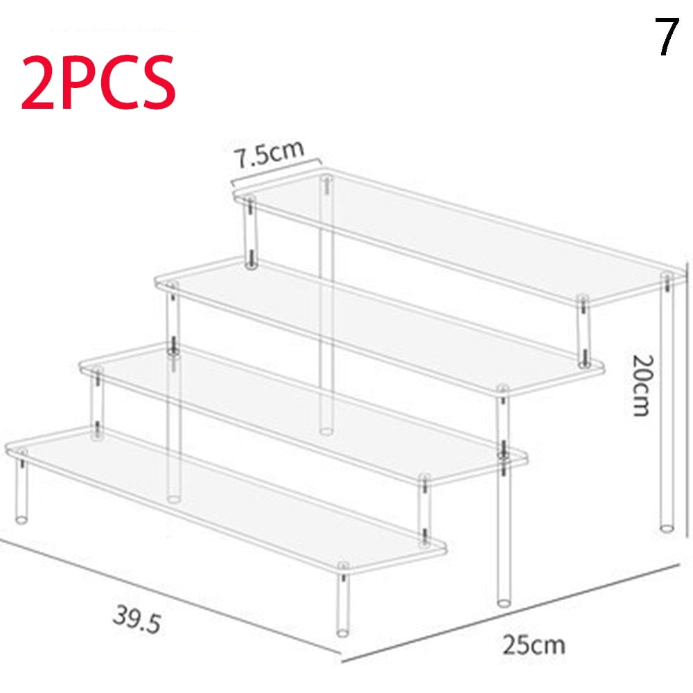 1-4 Tier Acrylic Display Stand Durable Display Rack For Cupcake Perfume ...