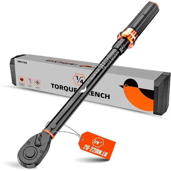 1/4 Torque Wrench (20-220 In.Lb/ 2.3-24.9 N.m) +-3% High Accuracy ...