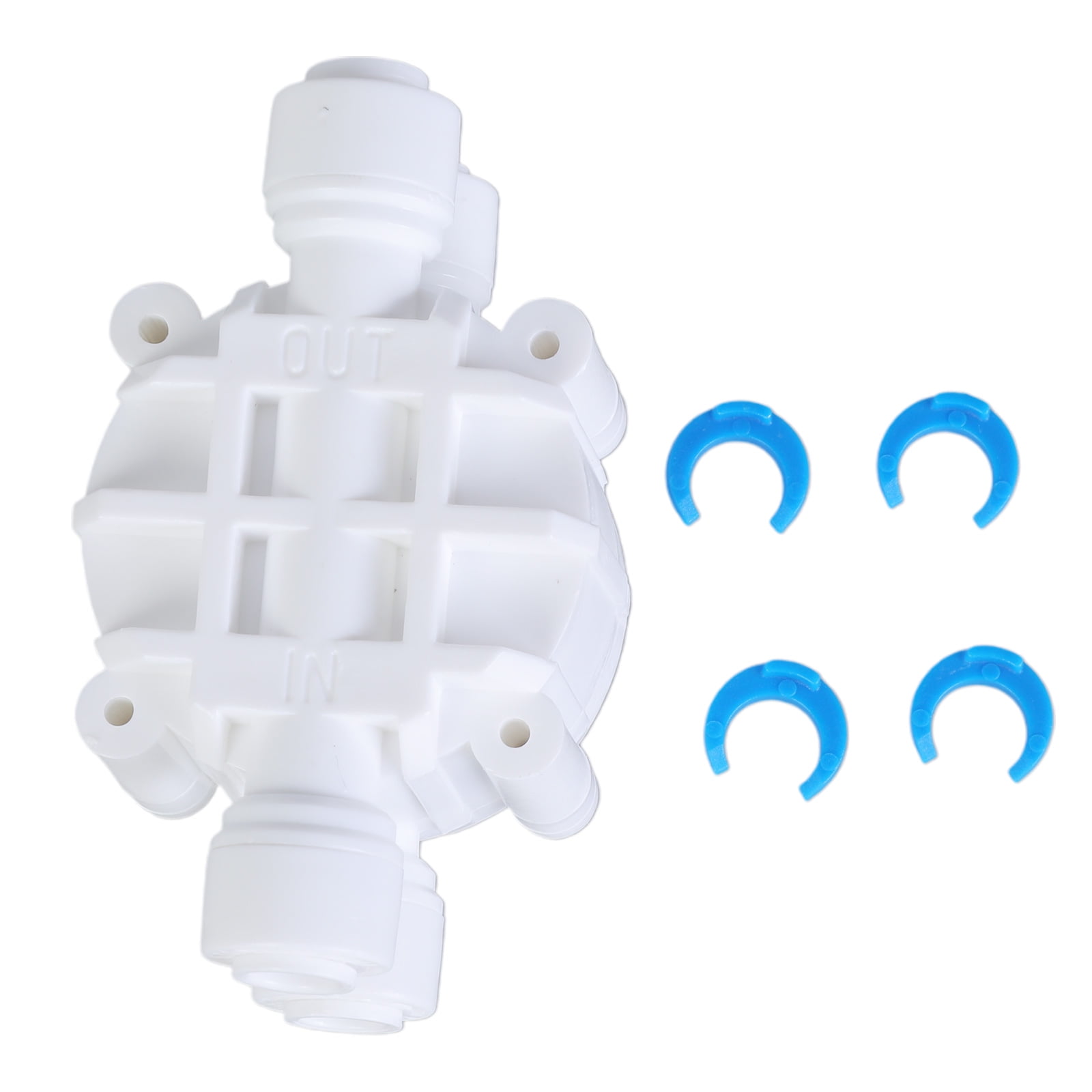 1/4" Tube 4 Way Port Auto Shut Off Valves Quick-Connection Water ...