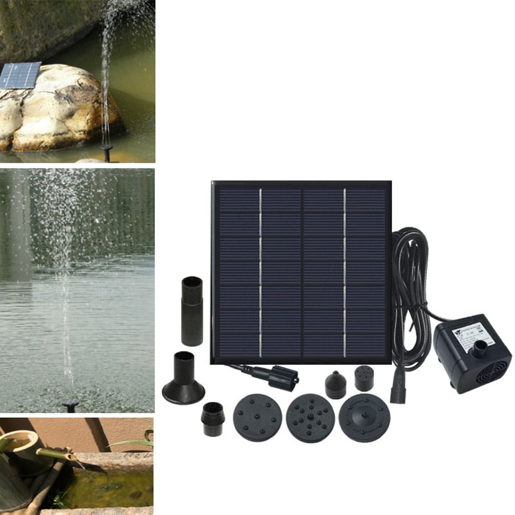 1.4 W Solar Panel Powered Water Feature Pump for Garden Pool Pond ...