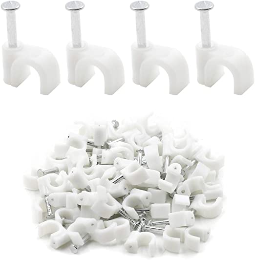 1/4" White Half Clamp J-Hook with Nail For Pex Tubing Pipe Support ...