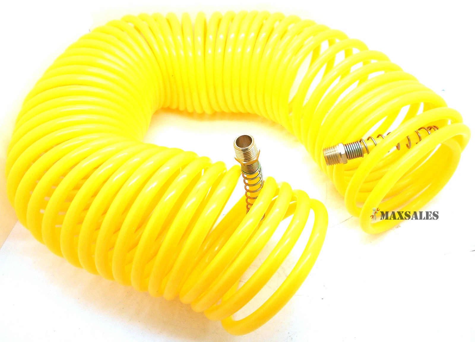 1/4" X 25' Recoil Air Hose Re Coil Spring Ends Pneumatic Compressor ...
