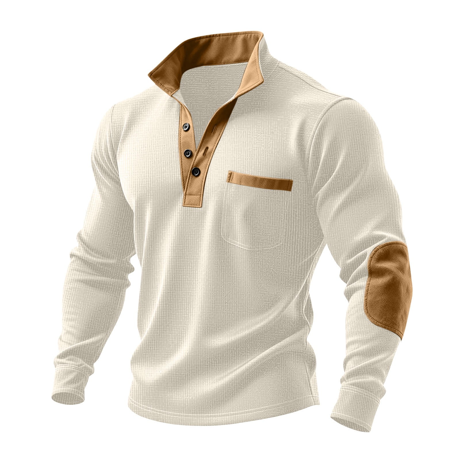 1/4 Zip Pullover Mens Colorblock Waffle Knit Sweater Long Sleeve ...