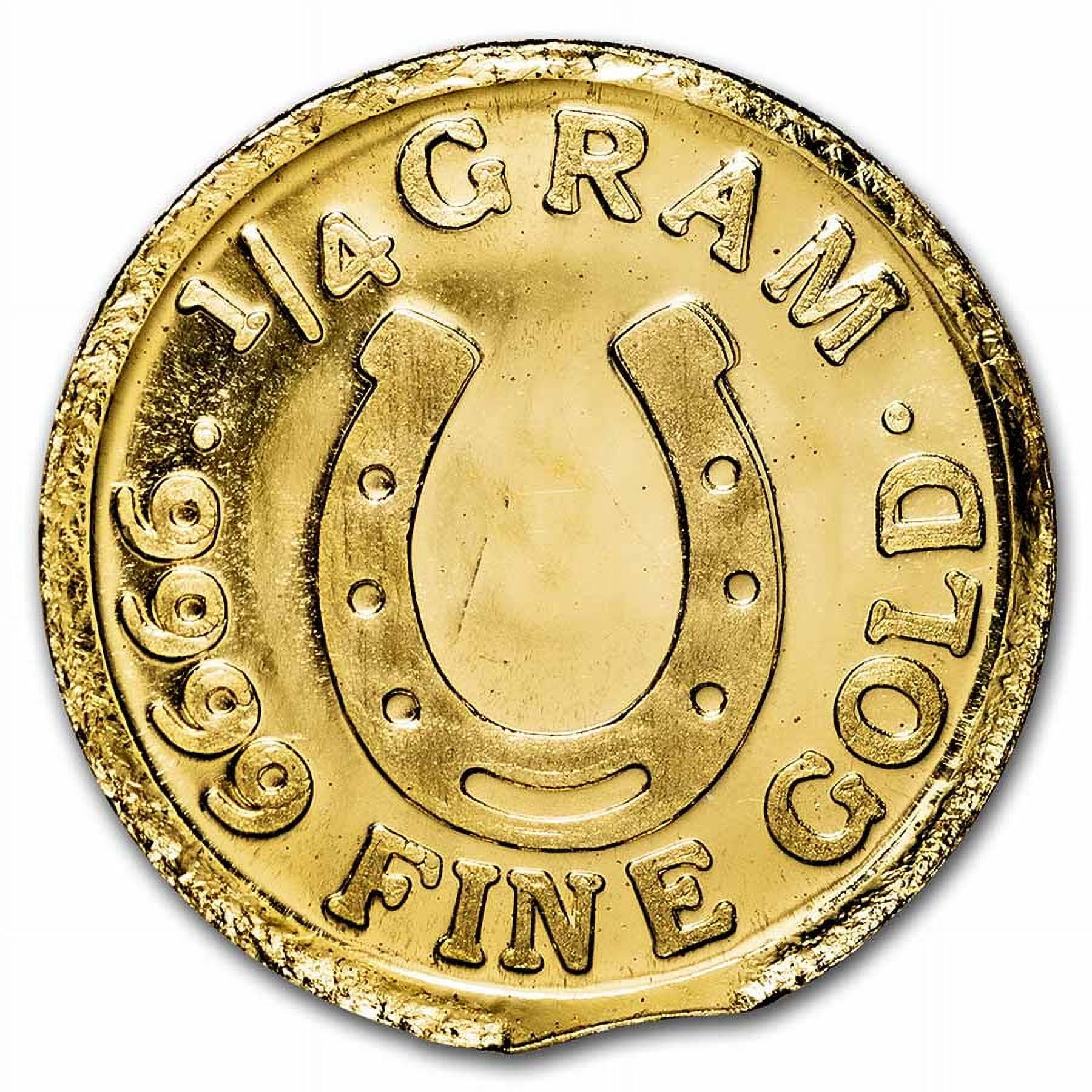 Monarch Precious Metals 1/4 gram Gold Round - Horseshoe, .9999 Fine ...