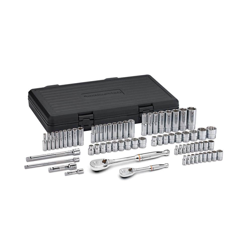 1/4 in. and 3/8 in. Drive Standard & Deep SAE/Metric 90-Tooth Ratchet ...