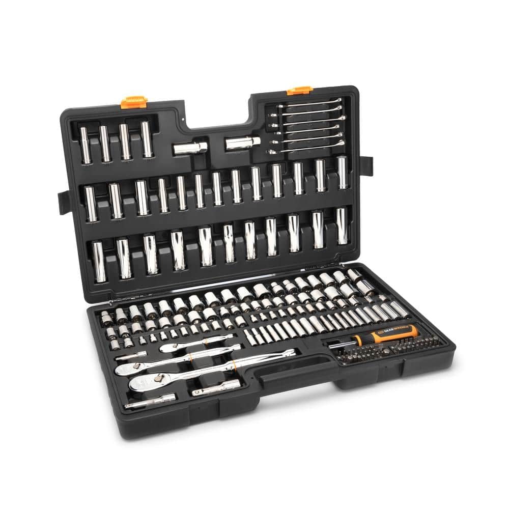 1/4 in. x 3/8 in. x 1/2 in. SAE/MM Mechanics Hand Tool Set (185-Piece ...