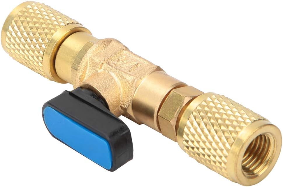 1/4 inch Brass Refrigeration Ball Valve - Dual Female Thread (G1/4) AC ...