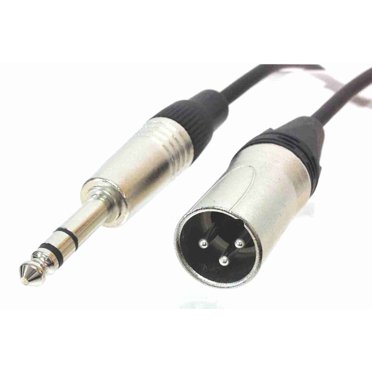 6' REAN 3.5mm TRS to Dual XLR3M 24 AWG Pro Stereo Breakout Cable ...
