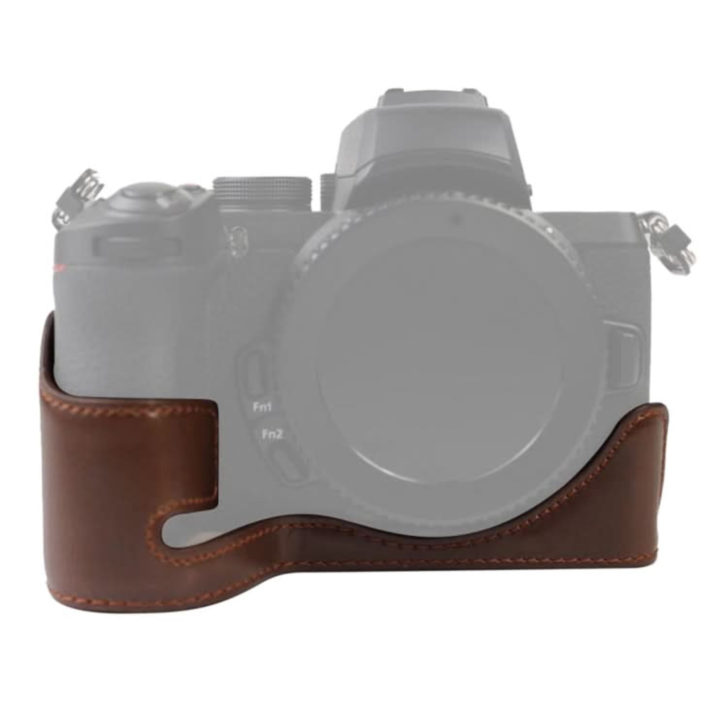1/4 inch Thread PU Leather Camera Half Case Base for Nikon Z50 ...