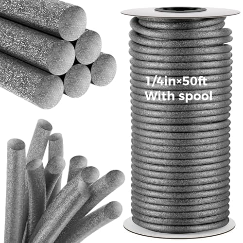 1/4 inch x 50 ft Foam Backer Rod for Gaps Joints Concrete Crack Filler ...