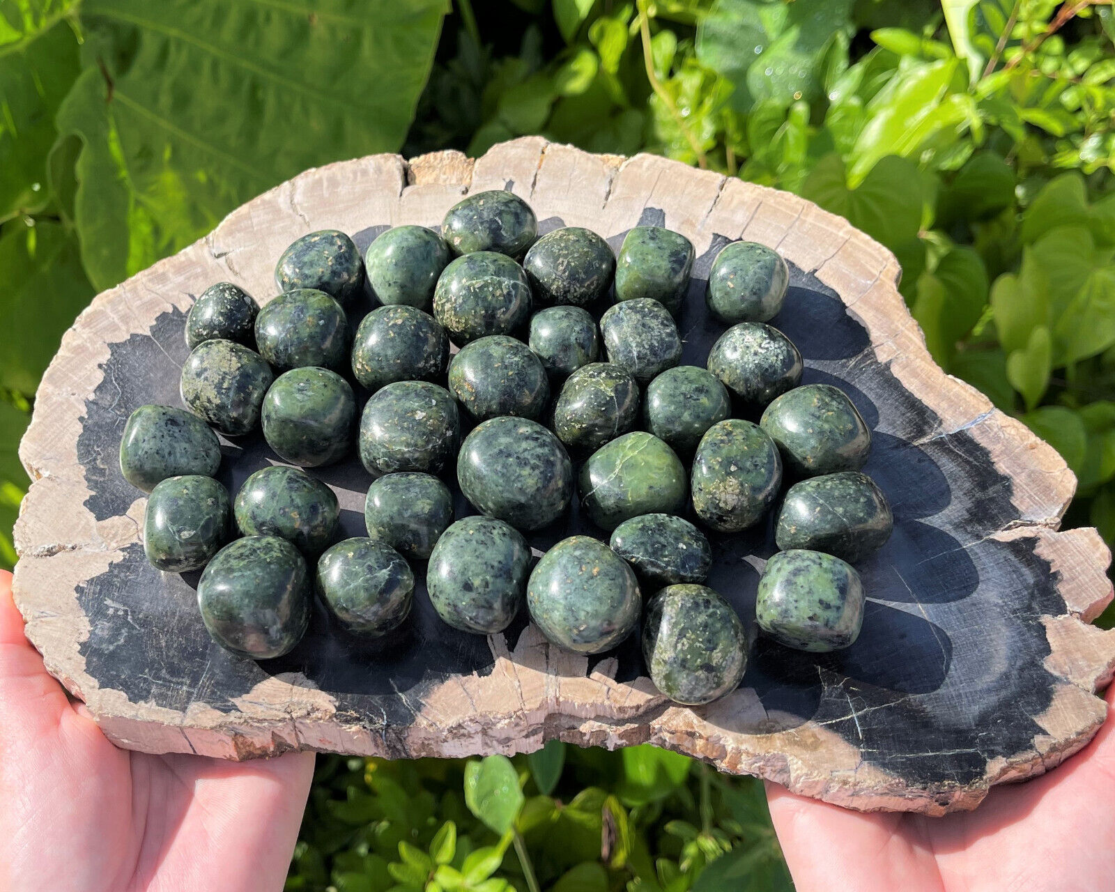 1/4 lb Nephrite Jade Tumbled Stones: Medium 0.75' - 1"( Crystal Healing ...