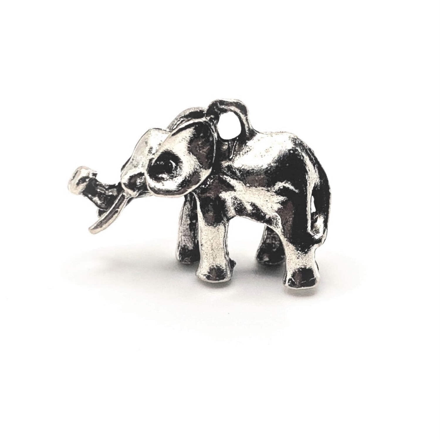 1, 4 or 20 Pieces: Silver African Elephant 3D Charms - Walmart.com