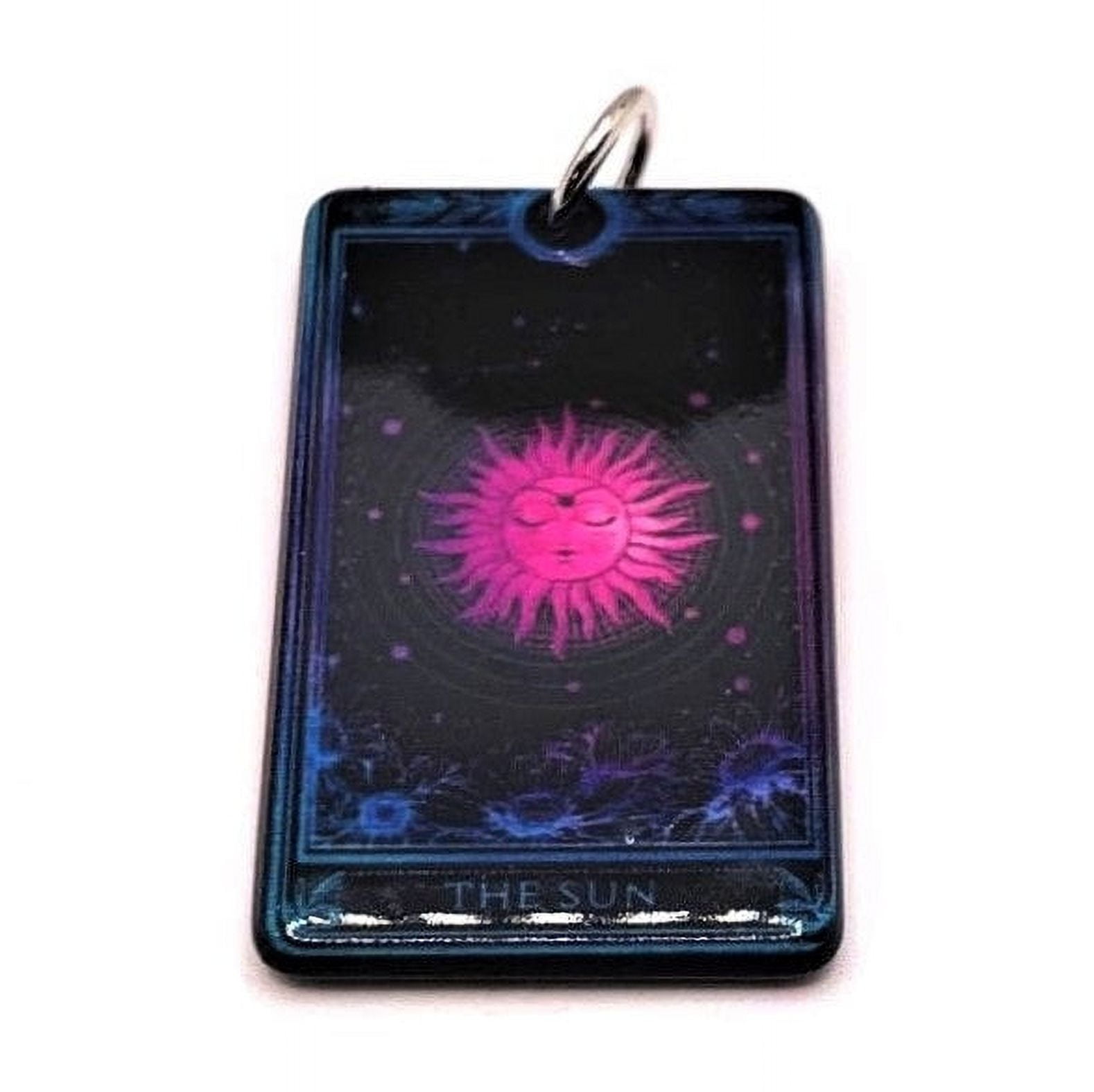 1, 4 or 20 Pieces: The Sun Black and Pink Tarot Card Charms - Double ...