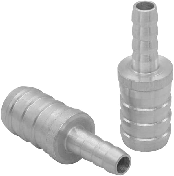 1/4" to 1/2" Hose Barb Splice Coupler Repair Fitting, Aluminum Adapter ...