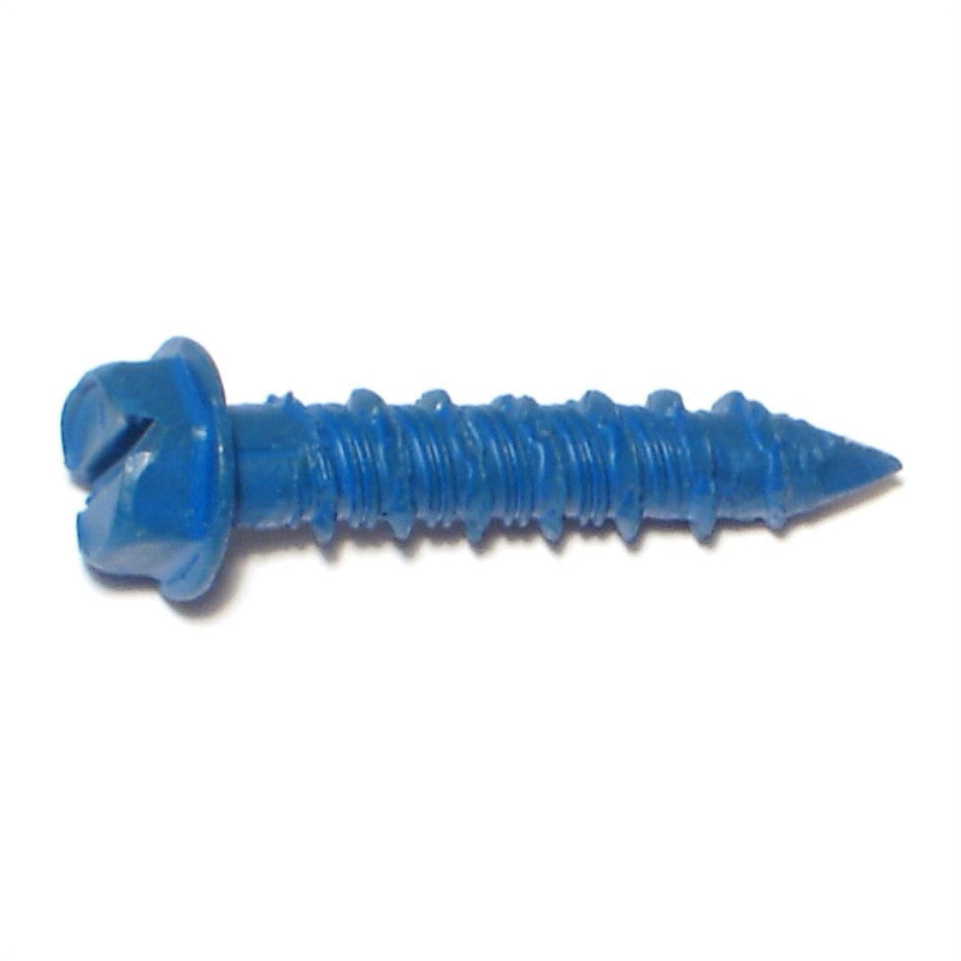 1/4" x 1-1/4" Blue Hex Head Tapcon Masonry Screws MNSHW-047 (30 pcs ...
